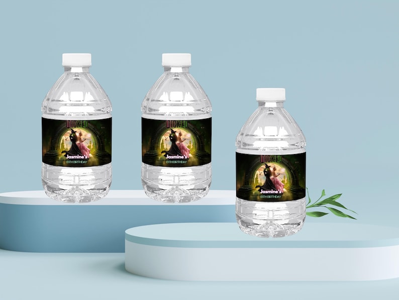 Wicked Birthday Mini Water Bottle Label | Wicked Water Bottle Template ...