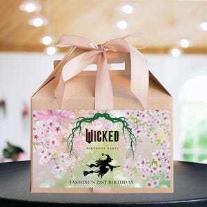 Wicked Birthday Gable Box Label, Wicked Birthday Party Favor, Wicked ...