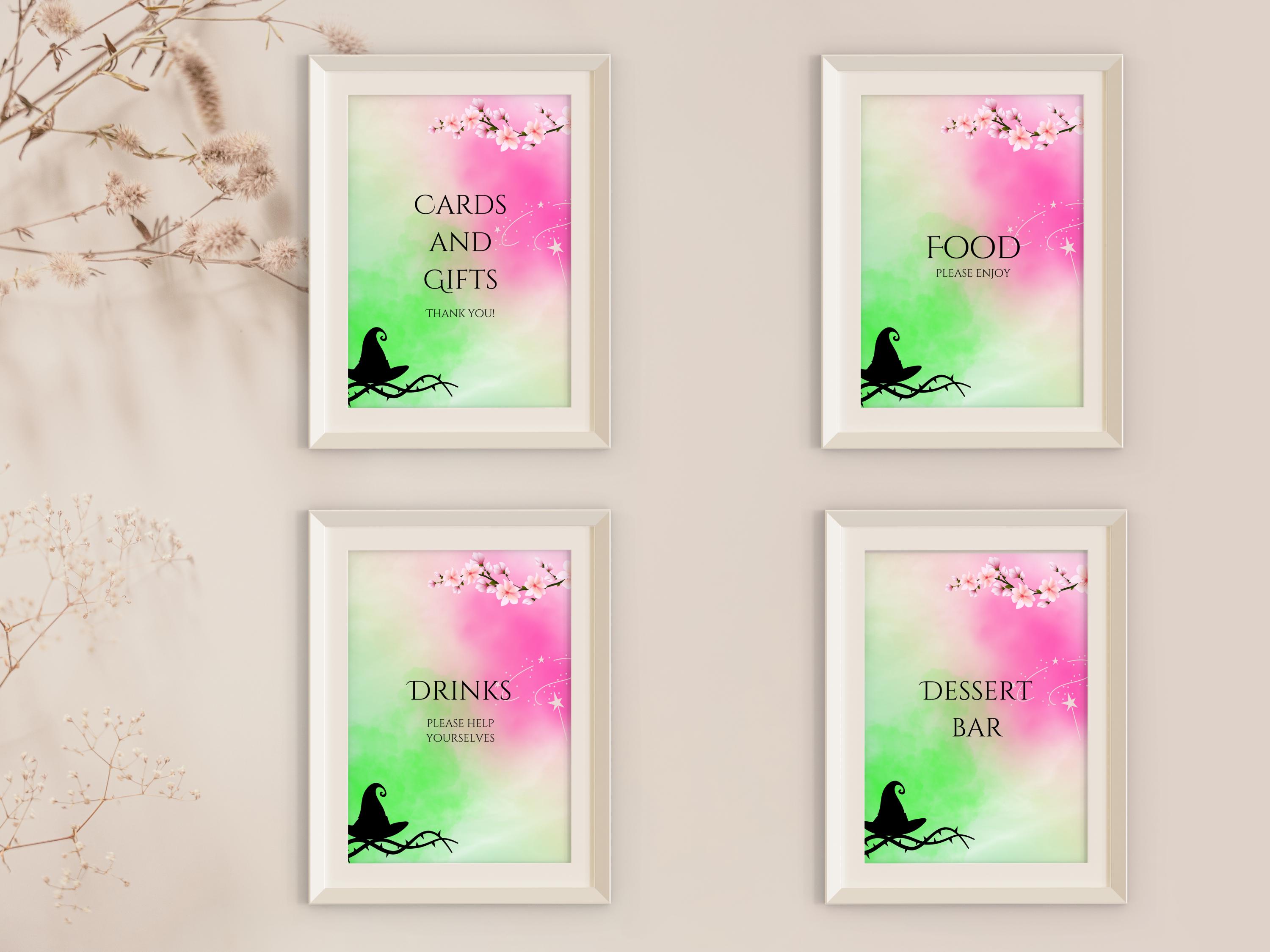 Wicked Birthday Table Sign Label | Wicked Theme Birthday Dessert Table ...