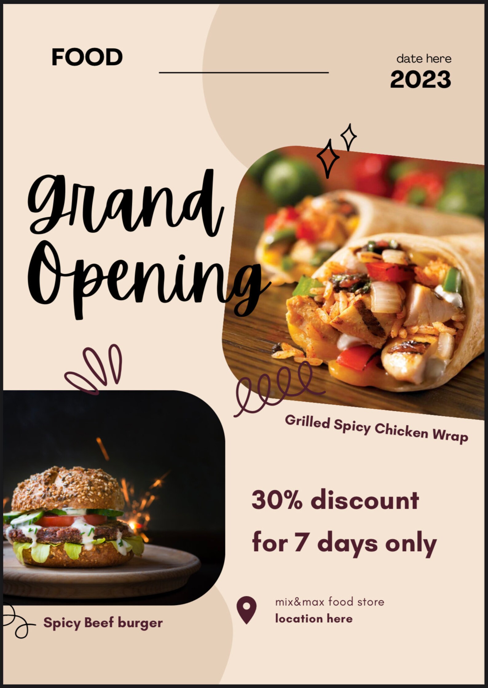 Food Promotion Flyer - Etsy