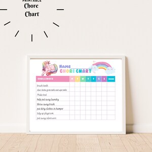 Preschool Chore Chart Printable, Responsibility Chart, Kids Weekly ...