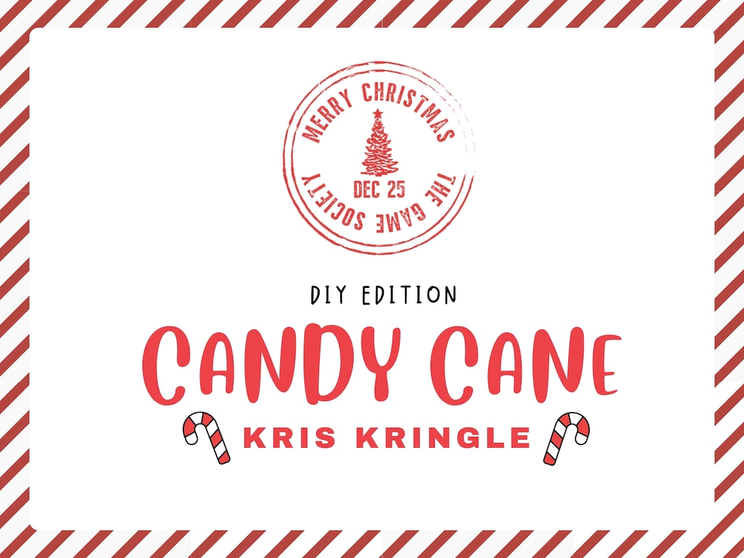 DIY Edition Candy Cane Kris Kringle - A Christmas Game | Instant ...