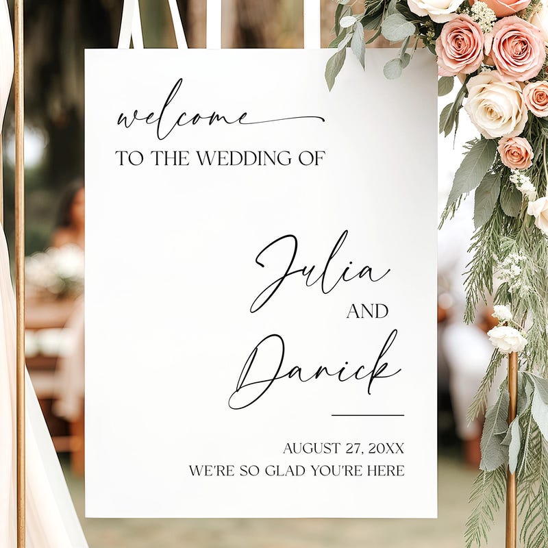 Welcome We Are Glad You Are Here Sign - Etsy
