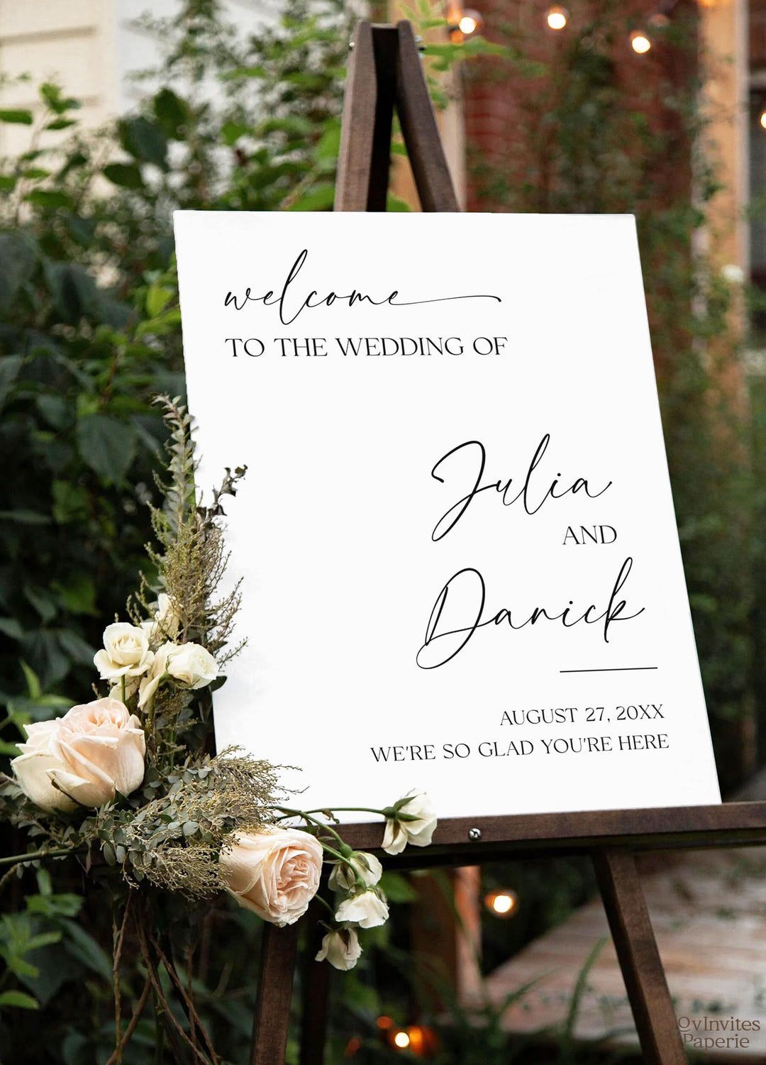 Modern Wedding Welcome Sign, Editable Template, Elegant Poster ...