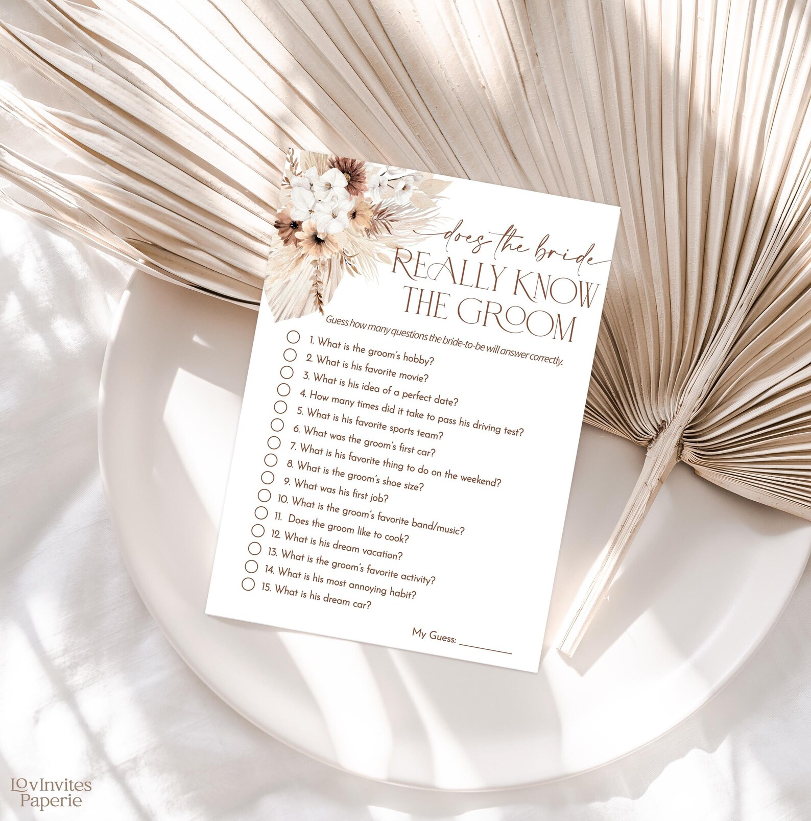 Does the Bride Really Know the Groom Game, How Well Does She Know the ...