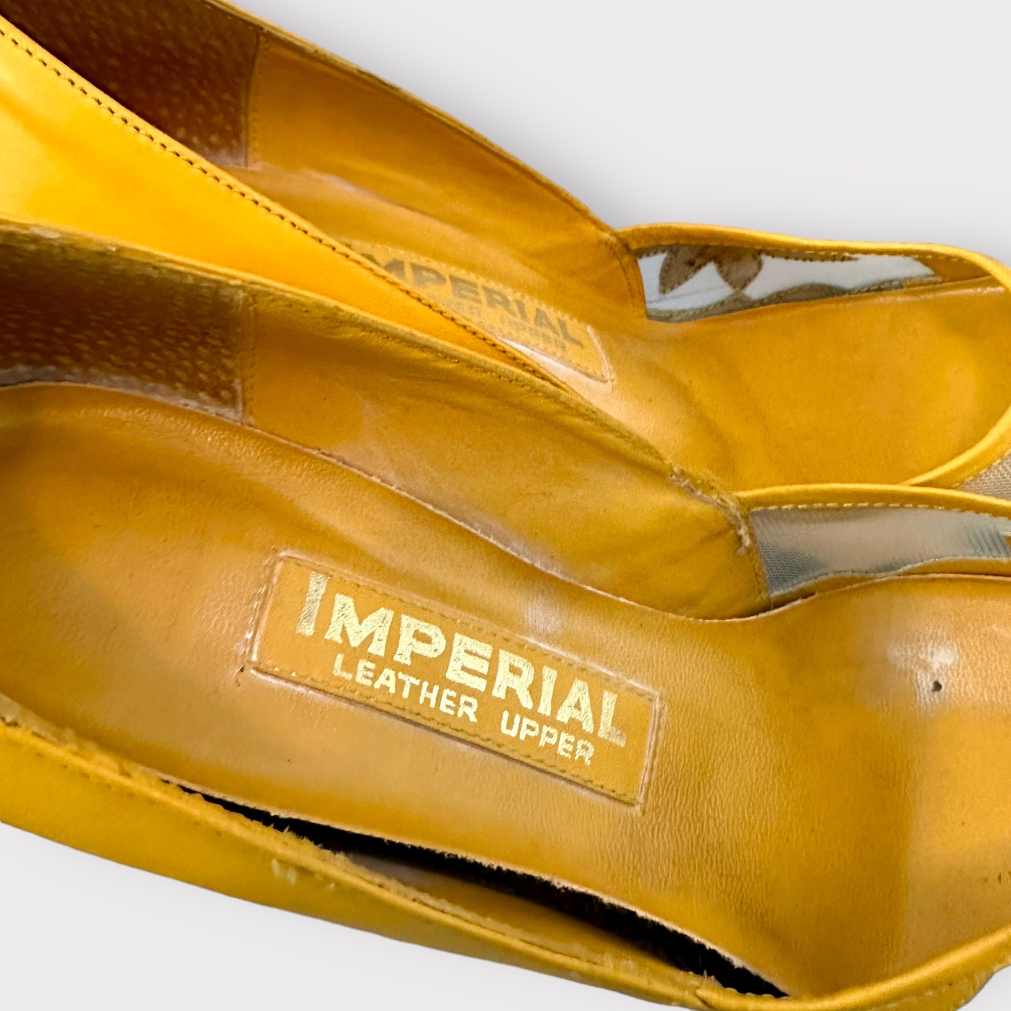 Vintage Late 1970’s Early 1980s Imperial Yellow Floral Mesh Pumps - Etsy