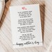 PRINTABLE Poem Mothers Day Card From Daughter Mother's Day Poem Card ...