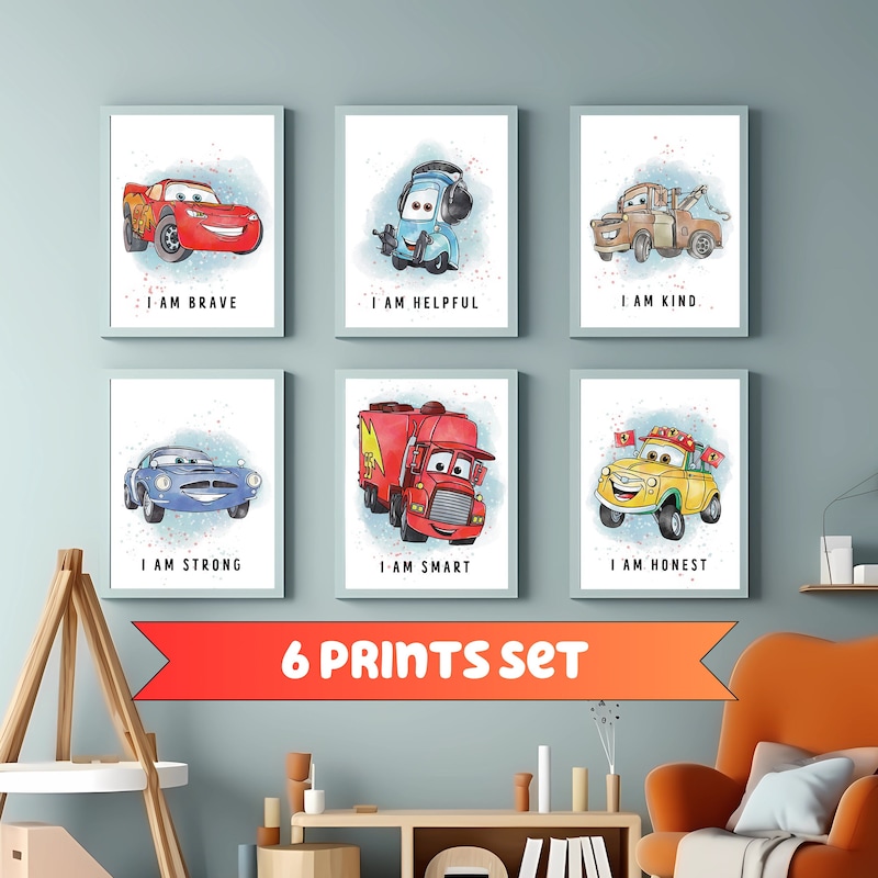 Colorful Car Print Kids - Etsy