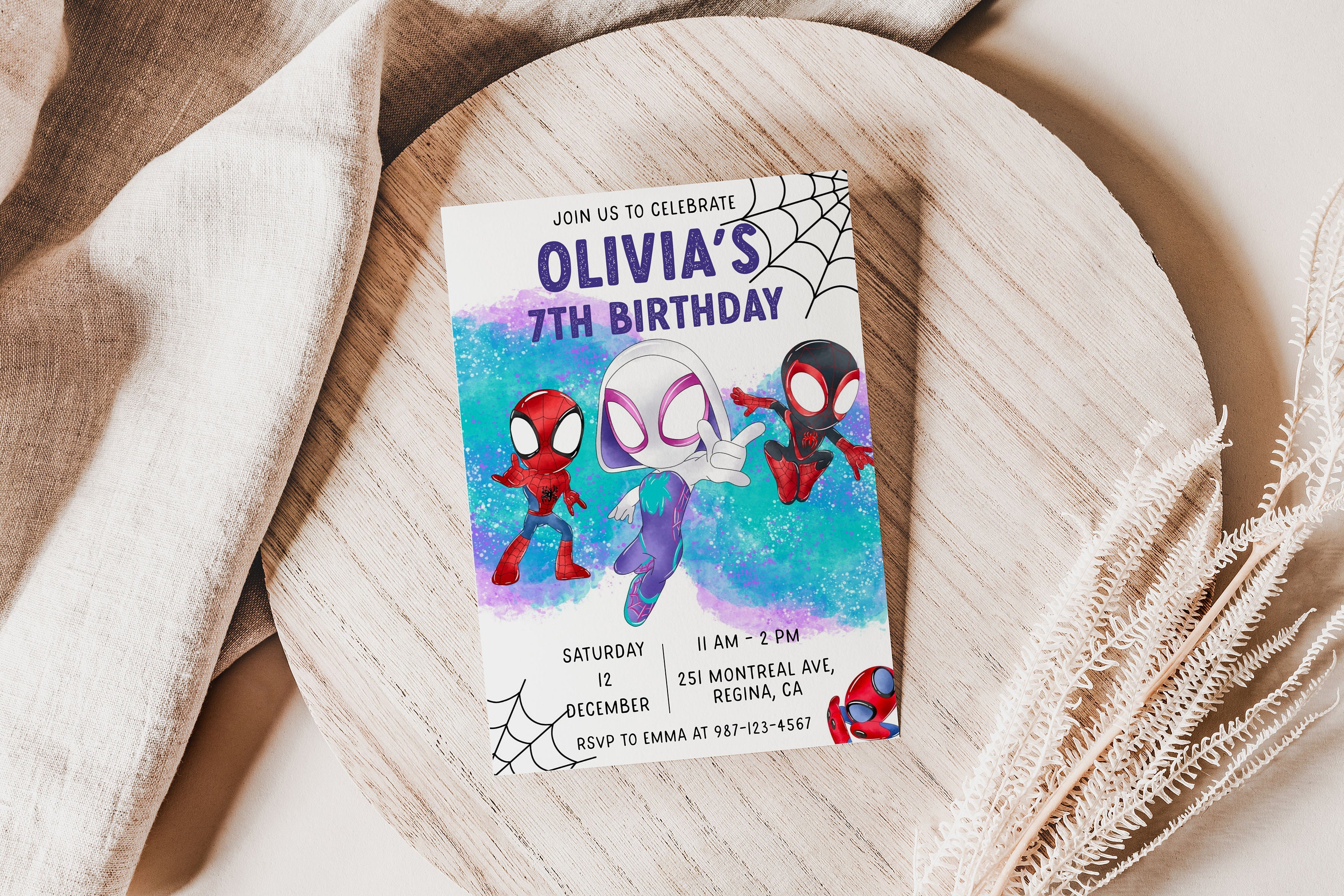 Editable Spidey Invitation Spidey and His Amazing Friends Birthday ...