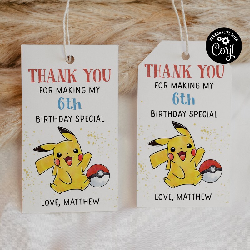 Pokemon thank you card - Etsy
