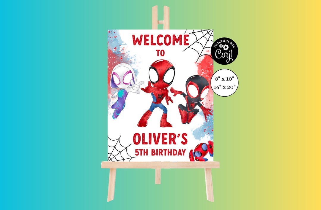 Editable Superhero Welcome Sign Amazing Friends Birthday Party Poster ...