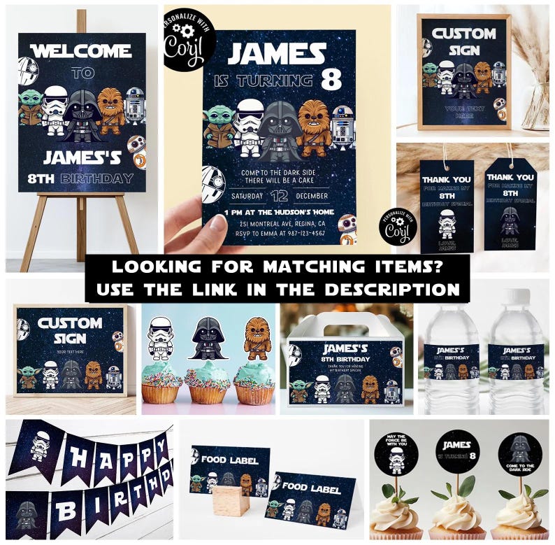 Editable Star War Birthday Gift Tags Template Printable Birthday Party ...