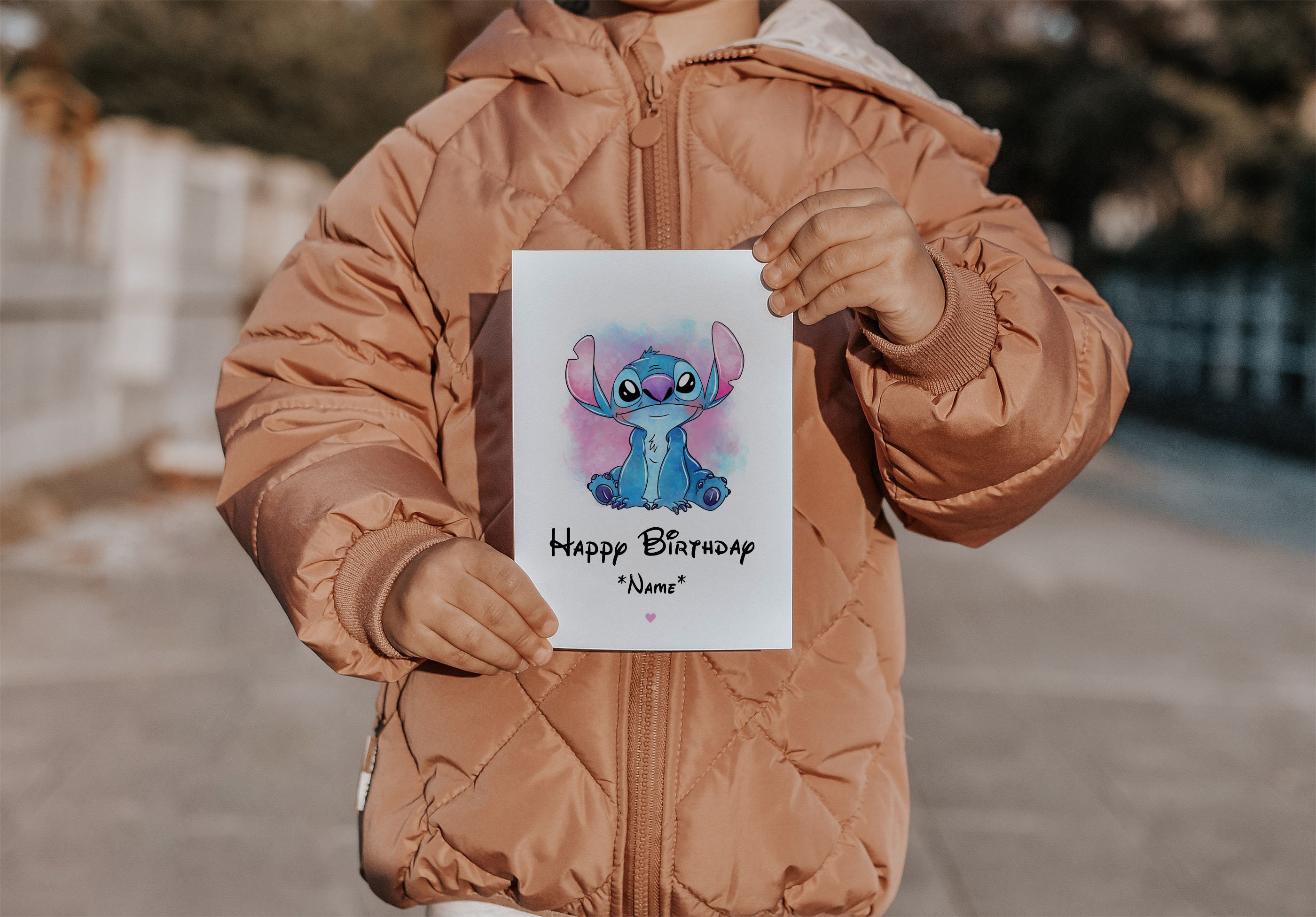 Editable Happy Birthday Stitch Card Personalised Stitch Birthday Party ...