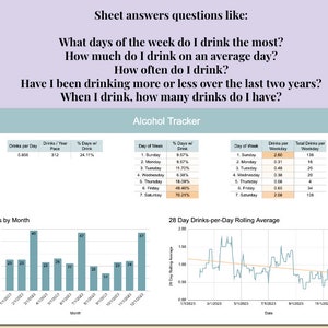 2-year Alcohol Tracker Spreadsheet: Google Sheets (digital Download) - Etsy