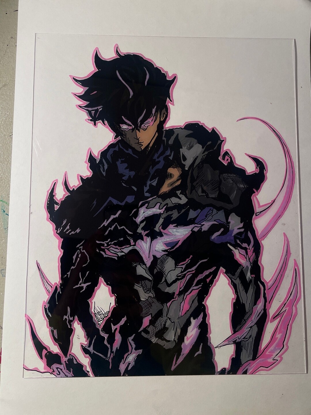 Solo Leveling Sung Jinwoo Glass Painting - Etsy