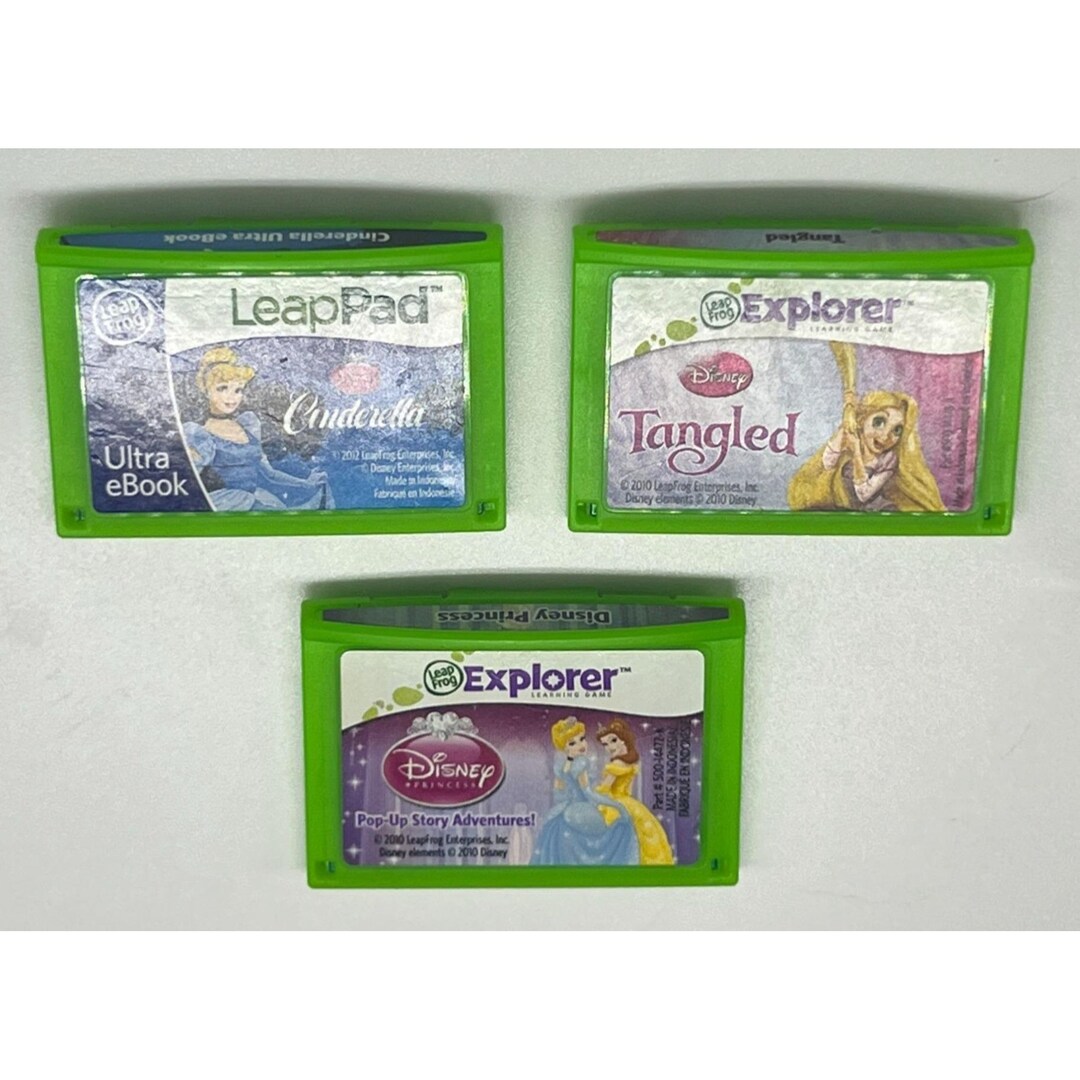 Leapfrog Explorer Disney Learning Game Bundle Cinderella Tangled ...