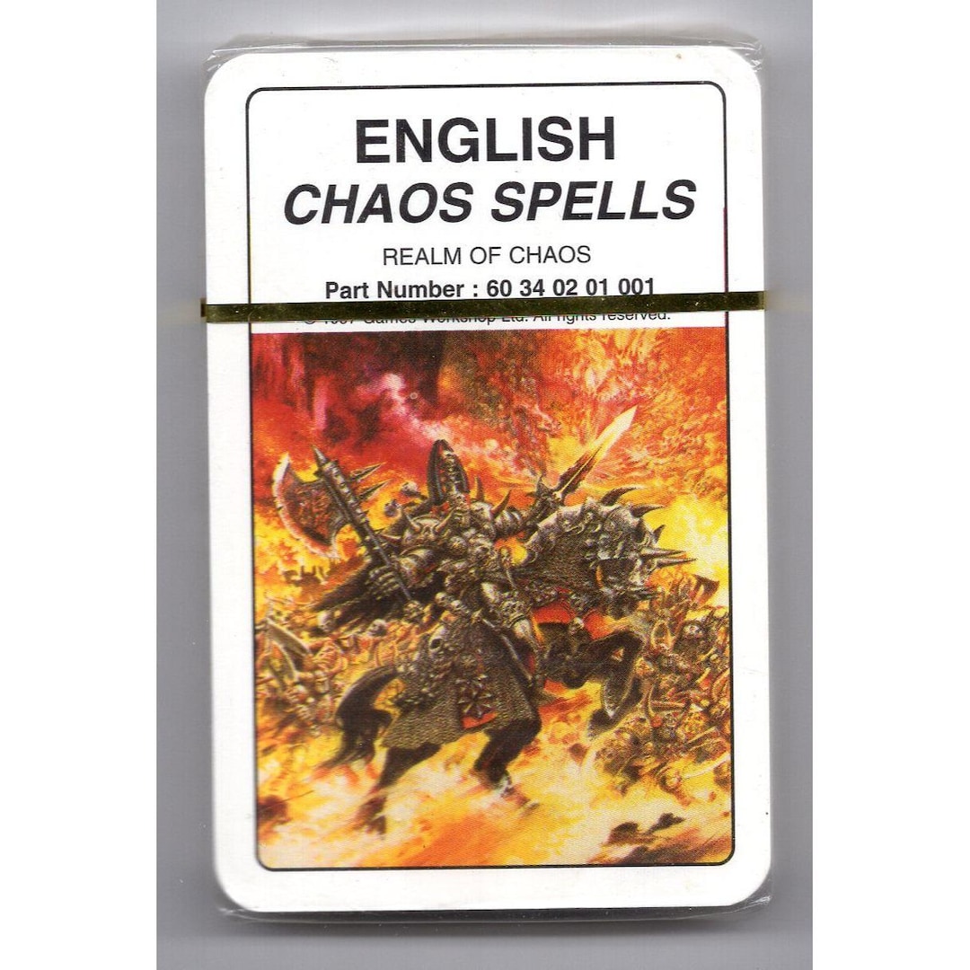 Warhammer Realm of Chaos Spell Cards • Sealed English Set • Games ...