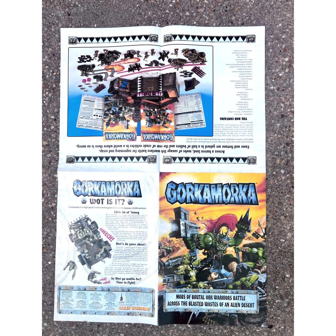 Gorkamorka Promo Poster – Warhammer 40K Ork Racing Skirmish Game – 1997 ...