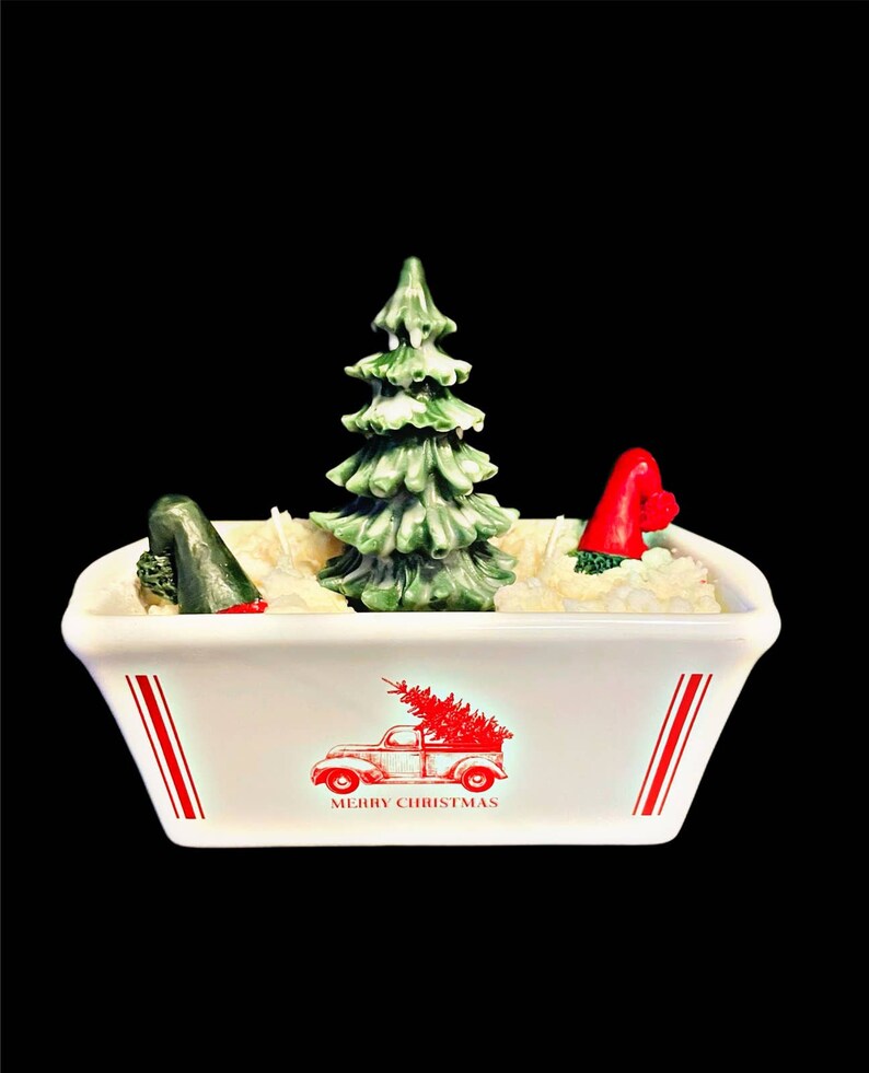 Large 2 Wick Christmas Tree Bakery Loaf Candle - Etsy