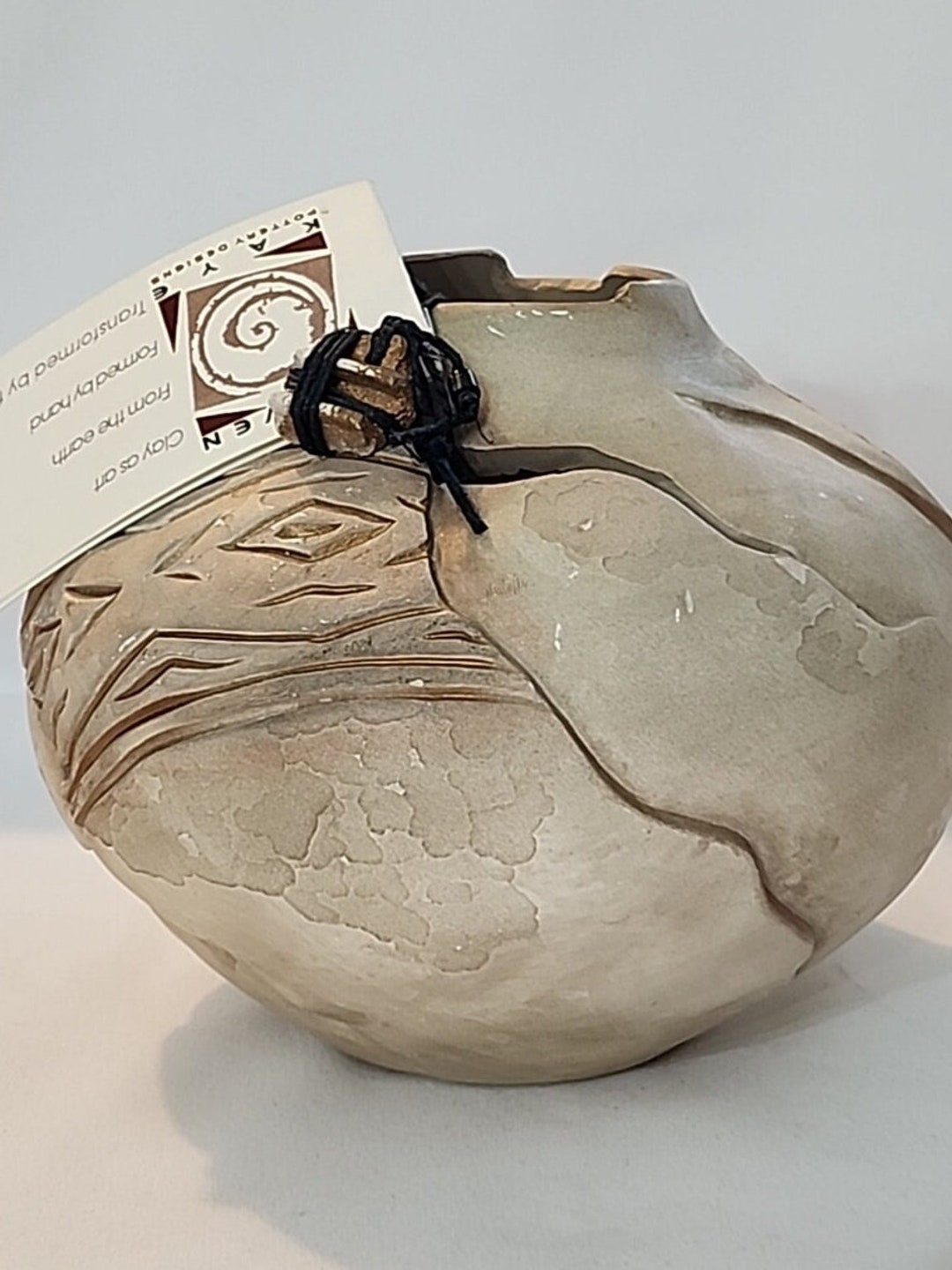 Vintage Steven Kaye Pottery Designs Southwest Painted Clay Pot Signed ...