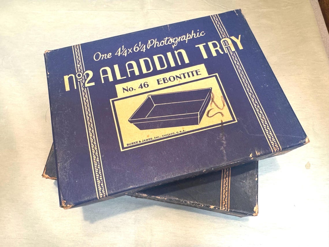 Vintage Burke & James Aladdin No. 2 Photographic Tray No. 46 Ebontite ...