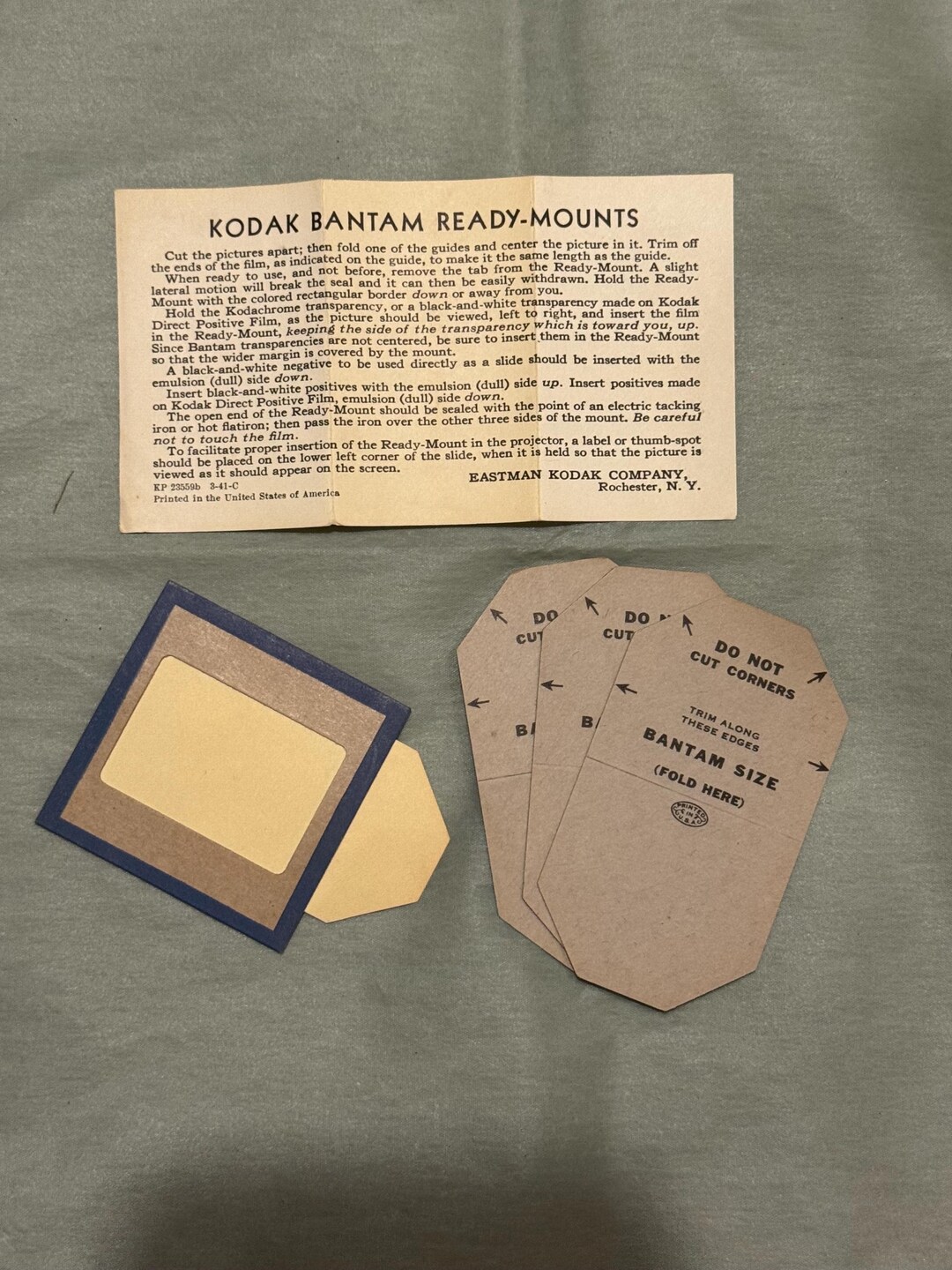 Vintage Kodak Bantam Ready-mounts - Original Box - Photography ...