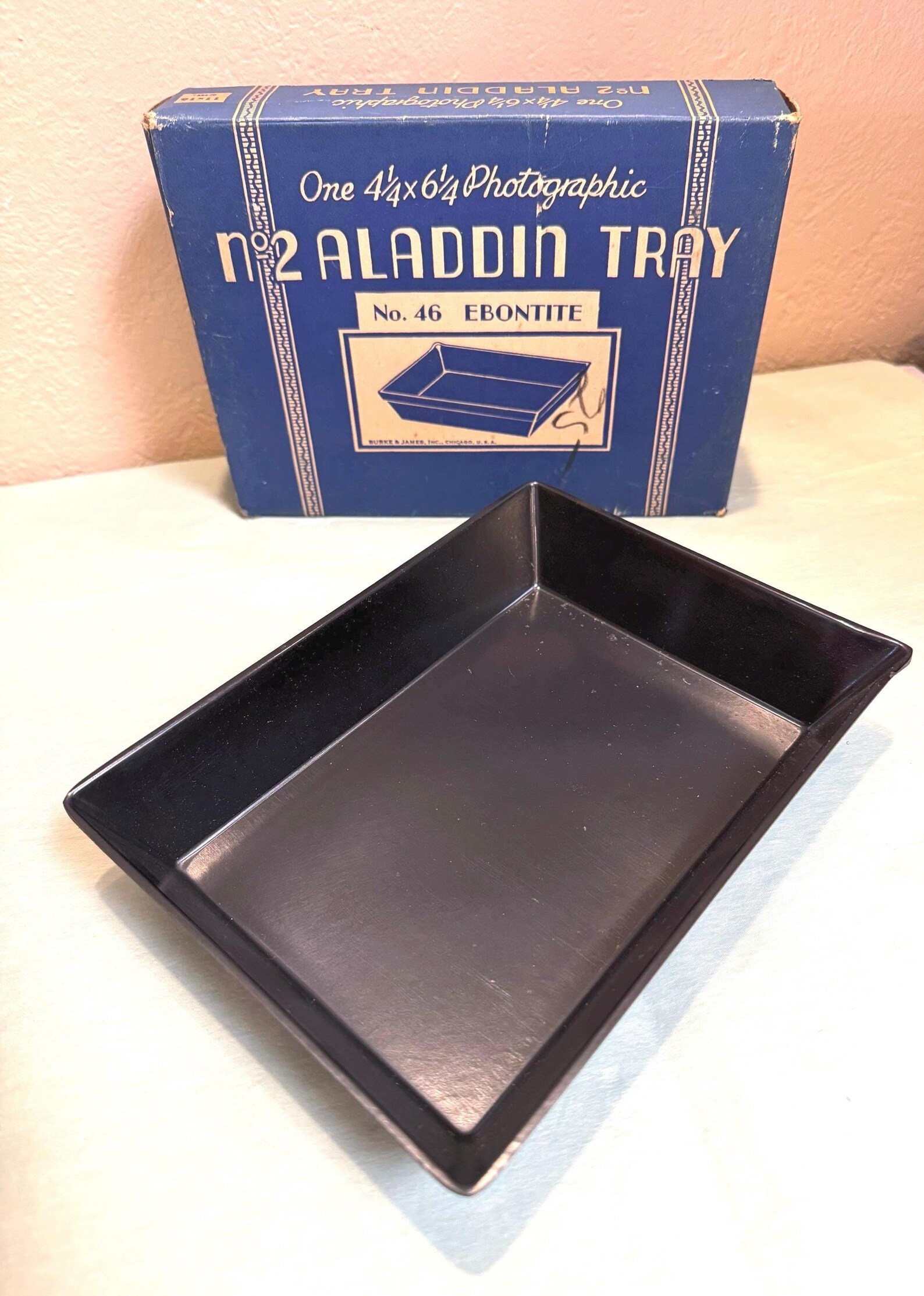 Vintage Burke & James Aladdin No. 2 Photographic Tray No. 46 Ebontite ...