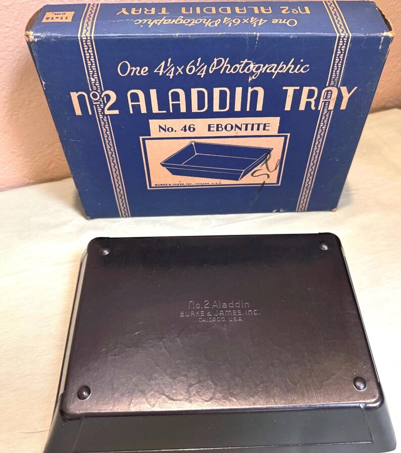 Vintage Burke & James Aladdin No. 2 Photographic Tray No. 46 Ebontite ...