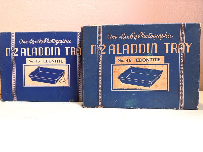 Vintage Burke & James Aladdin No. 2 Photographic Tray No. 46 Ebontite ...