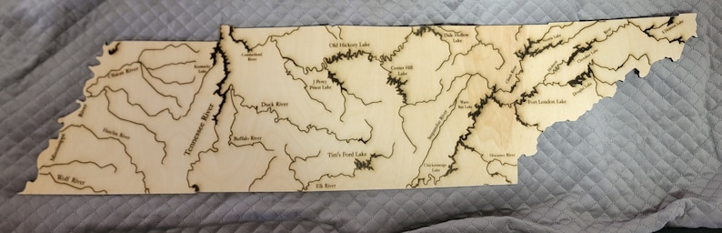 Tennessee Major Lakes and Rivers Laser-ready SVG - Etsy