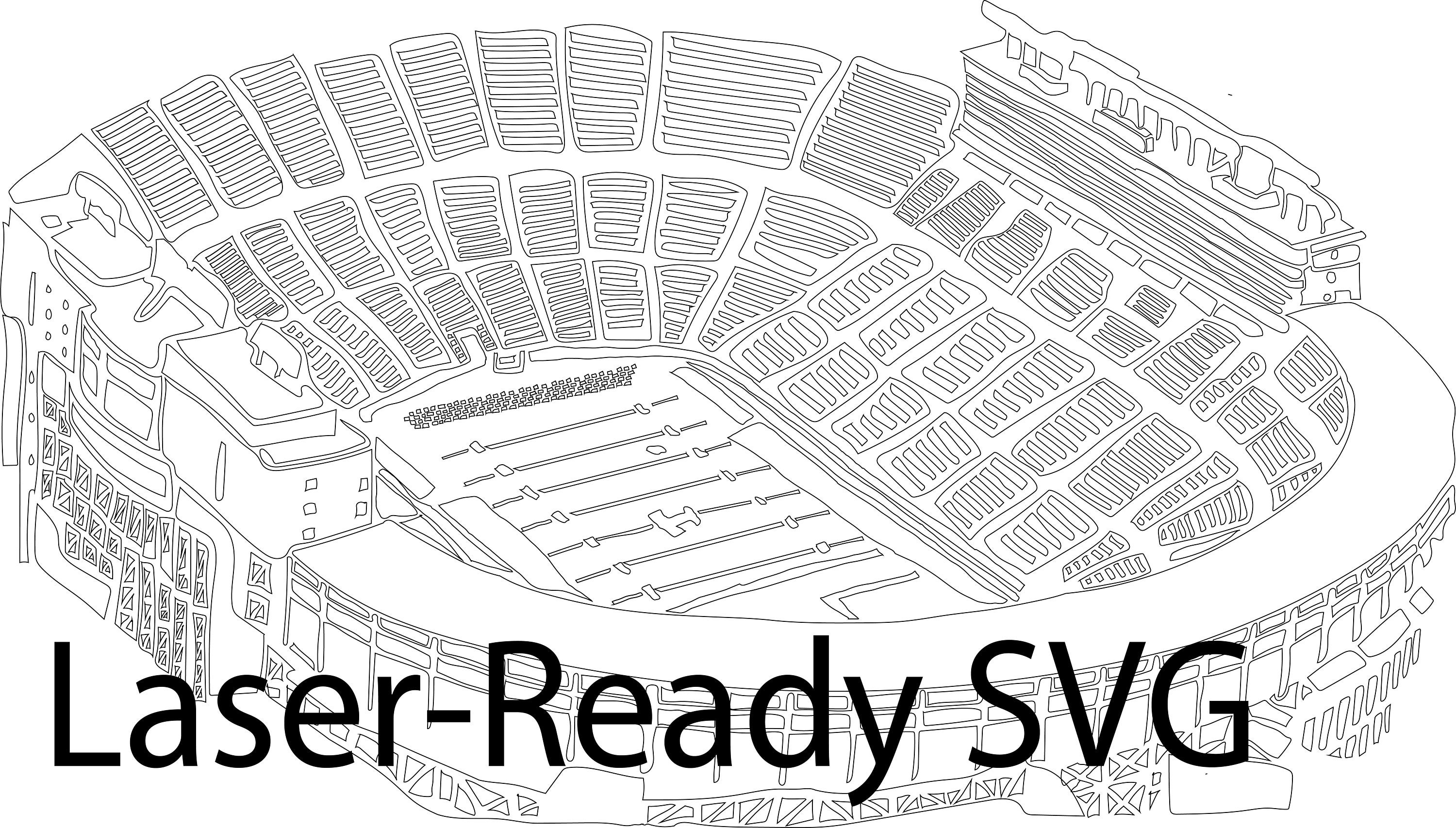 Neyland Stadium Line Drawing SVG - Etsy
