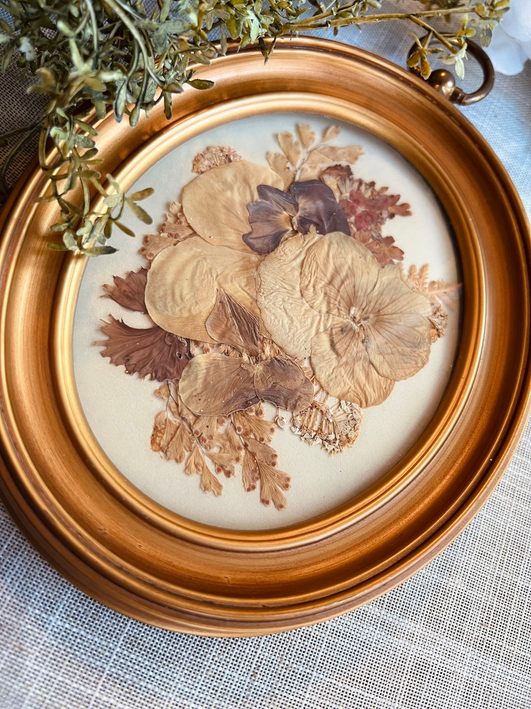 Vintage Framed Dried Flowers - Etsy