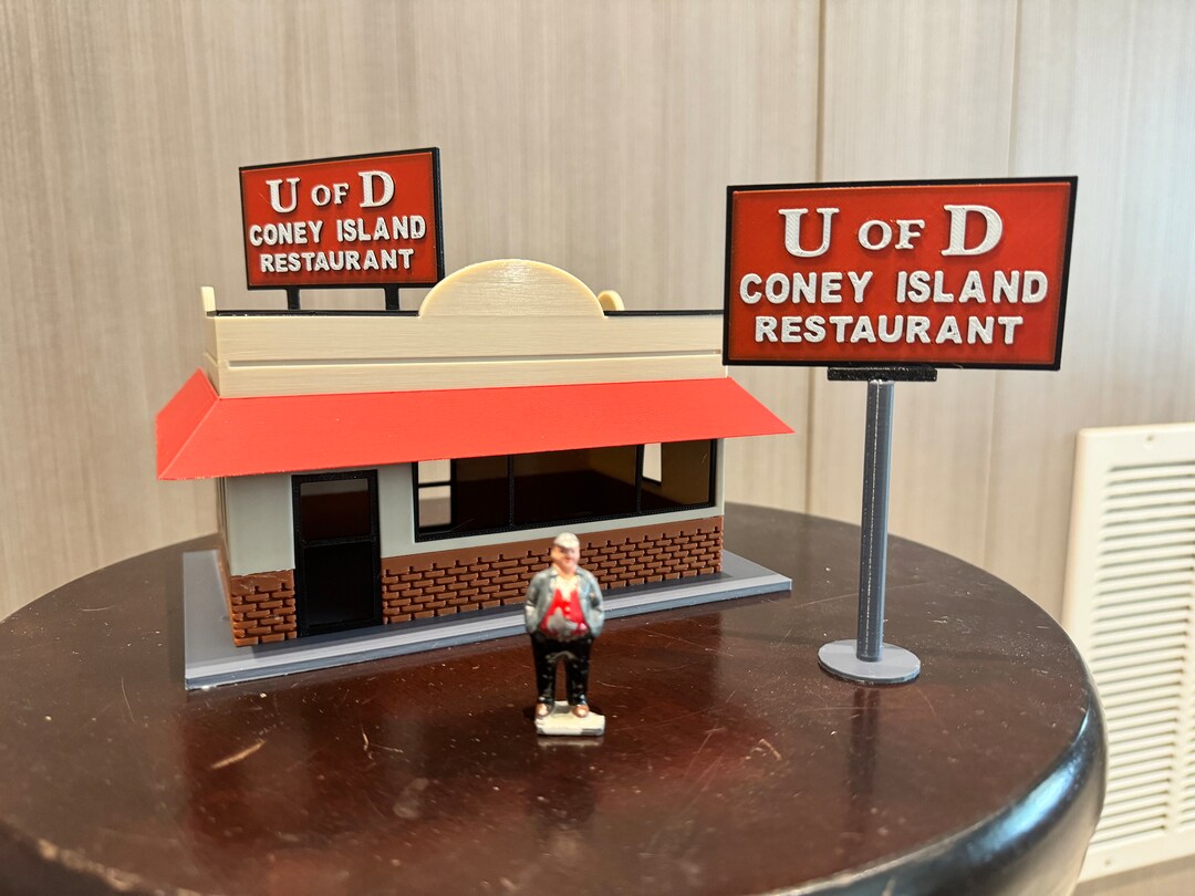 O Scale U of D "coney Island Restaurant" - Kit - Etsy