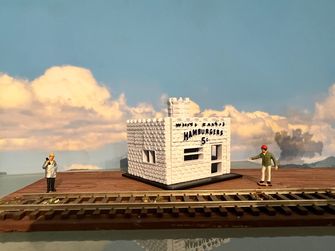 HO Scale White Castle Building 3D Printed Structure - Etsy