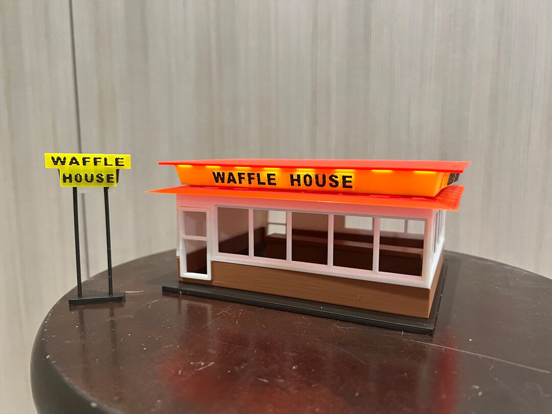 O Scale Waffle House Inspired Building (version #2) BUILT - Etsy UK