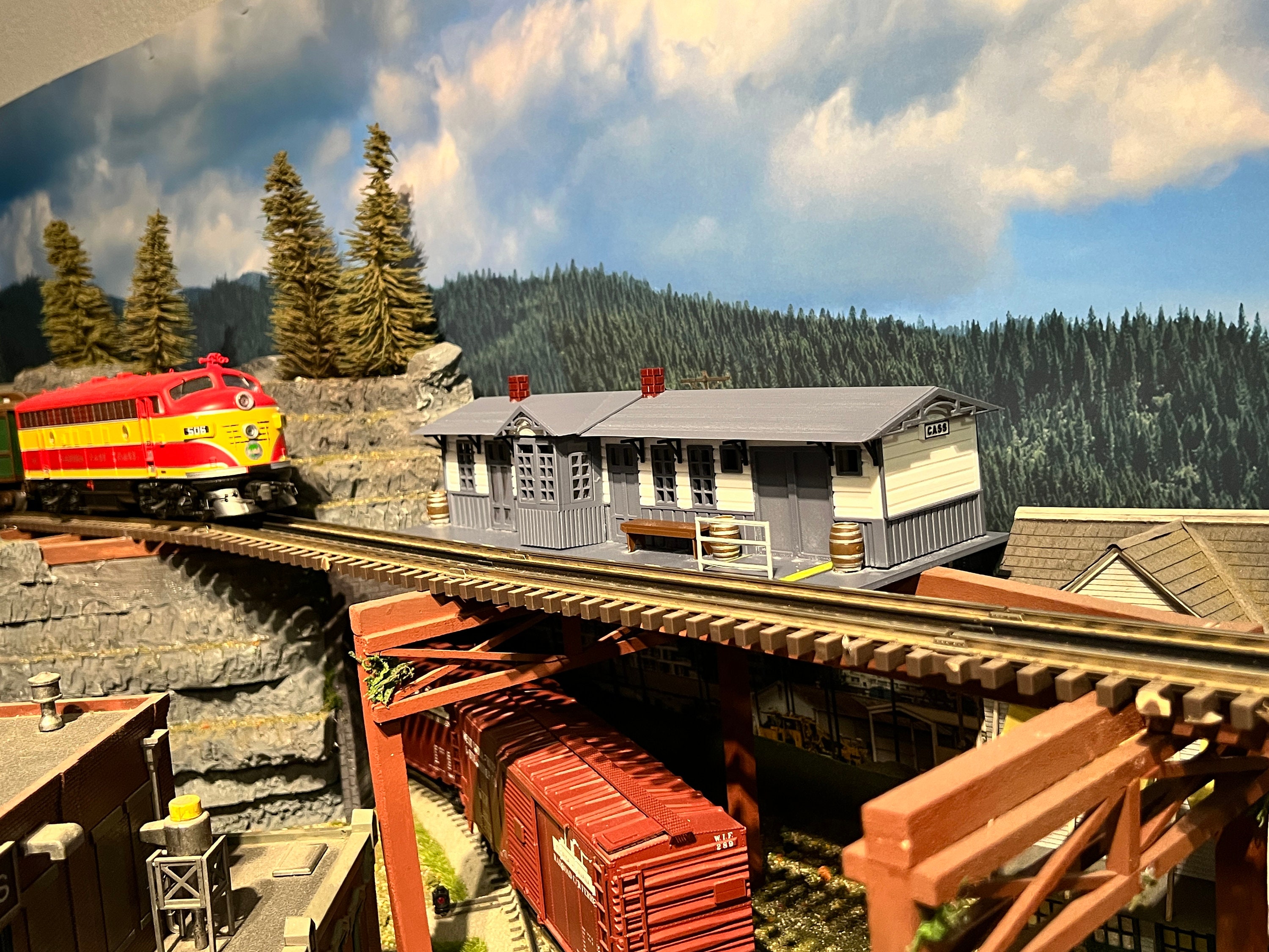 O Scale Train Station C&O Style cass Scenic Rr Kit - Etsy