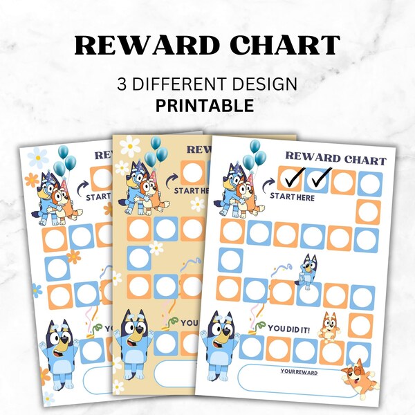 Bluey Potty Training Chart Printable - Etsy