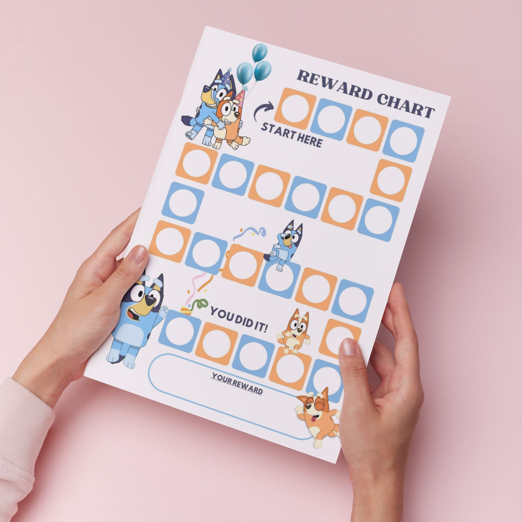 BLUEY Reward Chart Printable Bluey Behavior Chart Daily - Etsy