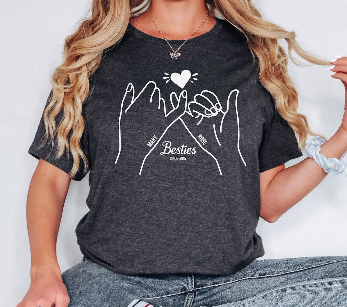 Personalized Besties Shirt, Besties Since Year T-shirt, Best Friends ...