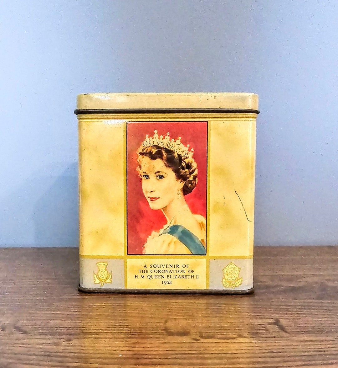 Vintage Advertising Tin Box, Queen Elizabeth II Coronation 1953 ...