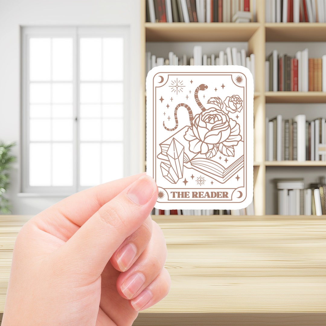 The Reader Vinyl Sticker - Etsy