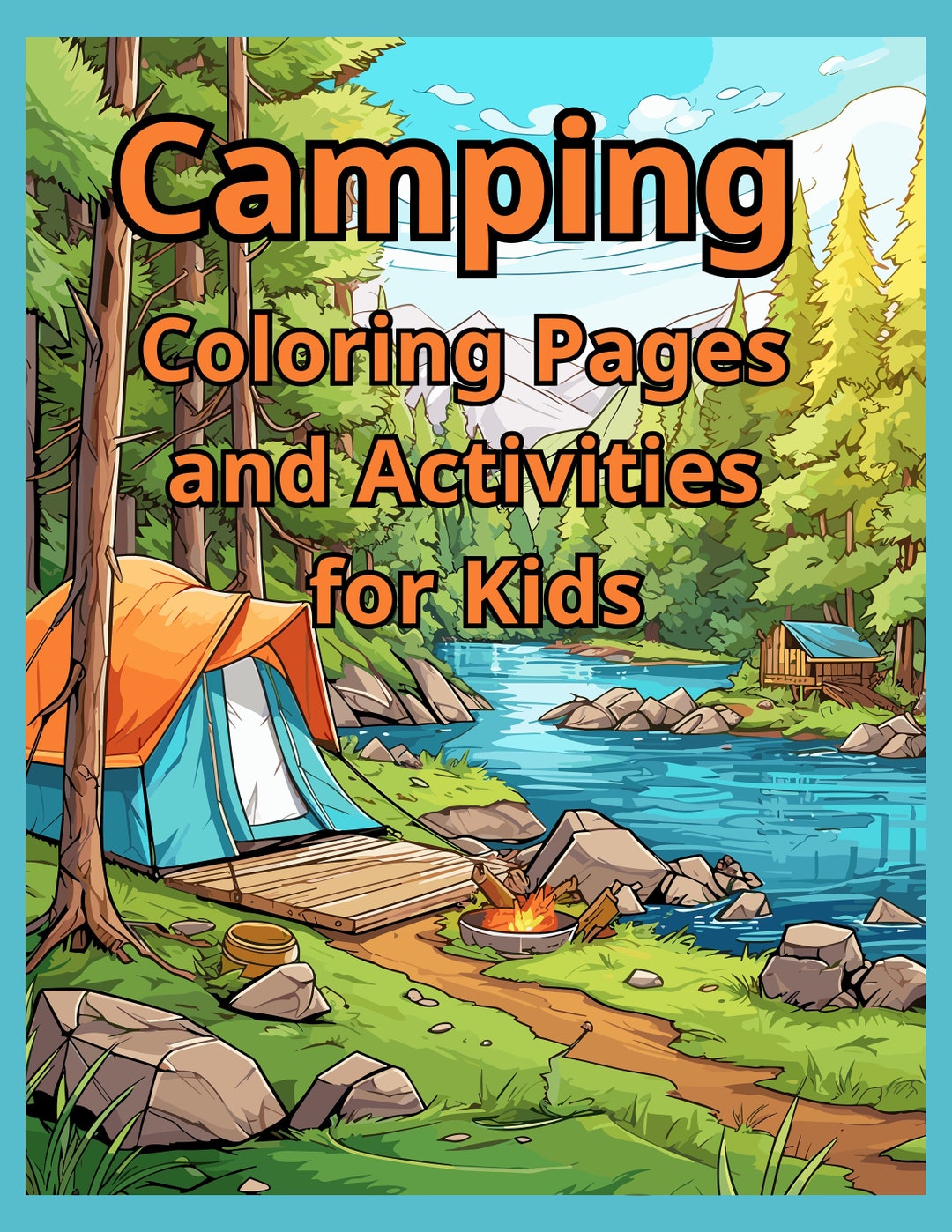 20+ Camping Coloring Pages and Activities for Kids - Etsy