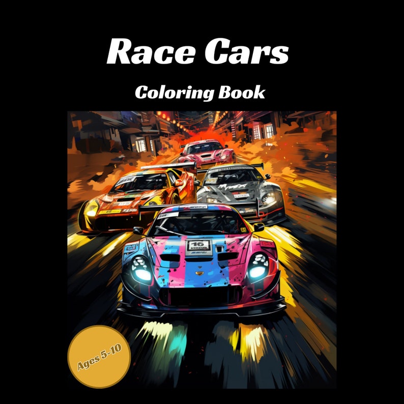 Race Cars Coloring Pages and Activities - Etsy
