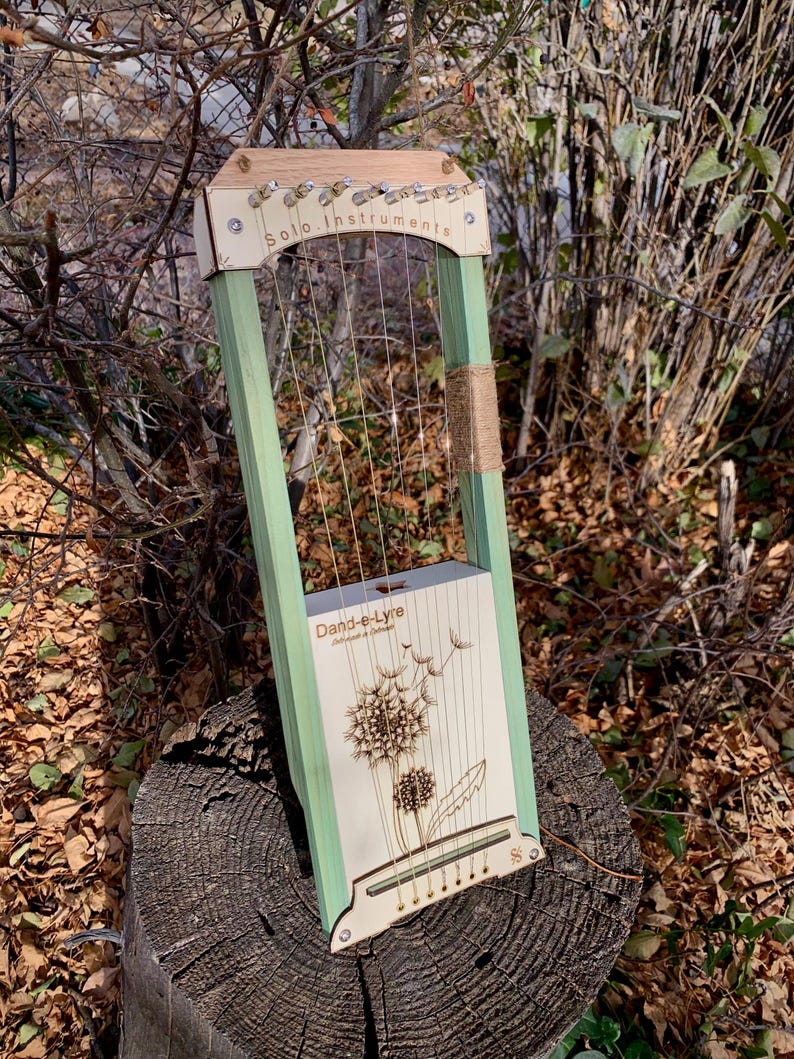 Electric 7 String Lyre Harp (teal) - the "dand-e-lyre" - Solo. Made in ...