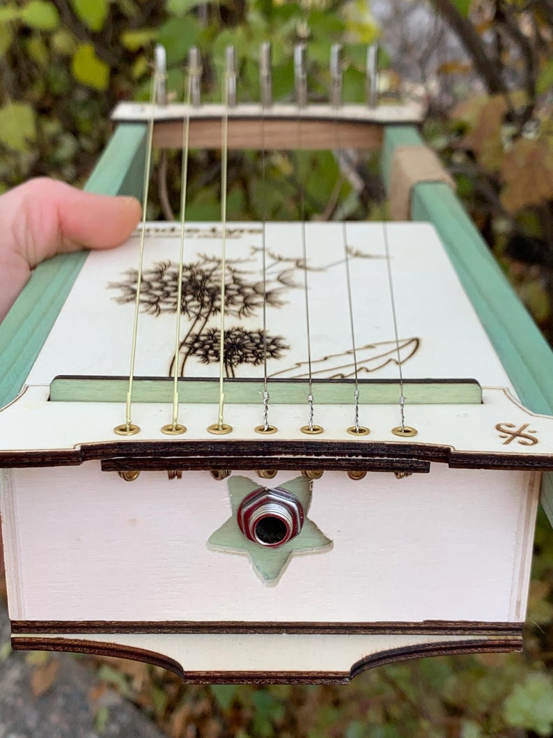 Electric 7 String Lyre Harp (teal) - the "dand-e-lyre" - Solo. Made in ...