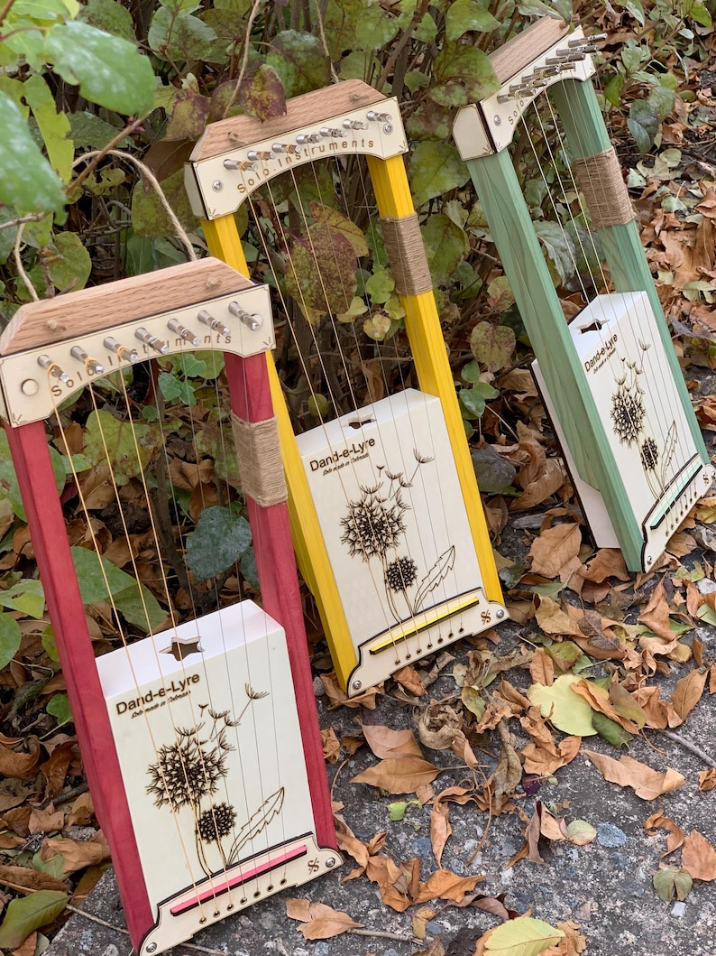 Electric 7 String Lyre Harp (teal) - the "dand-e-lyre" - Solo. Made in ...