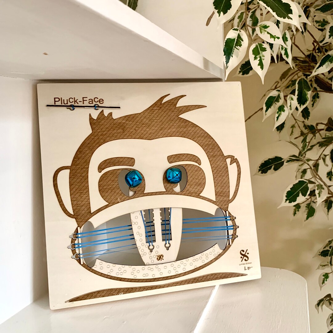 Limited Edition "pluck-face" #2. (blue) With Dino Hat, Beanie and ...