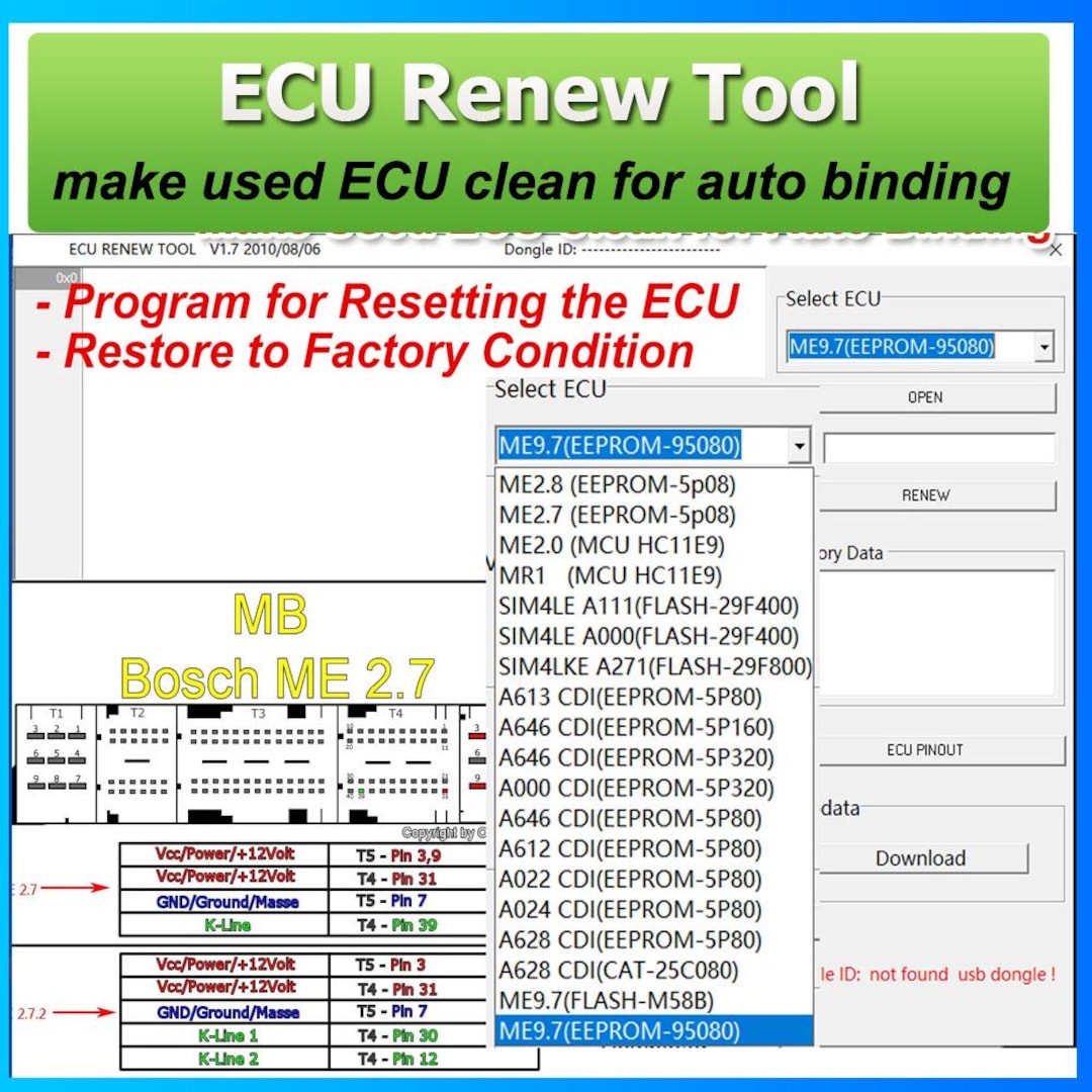 ECU RENEW TOOL for Mercedes Ecu Clean and Resetting Automotive ...