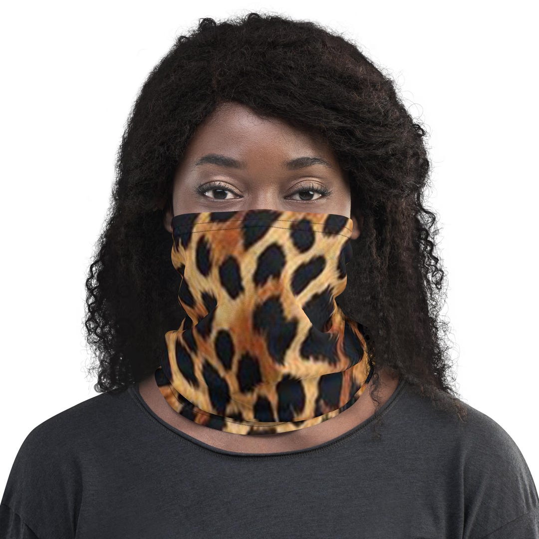 Leopard AOP Neck Gaiter - Etsy