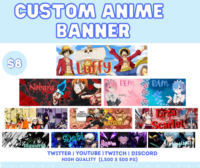 Custom Anime Banner - Etsy